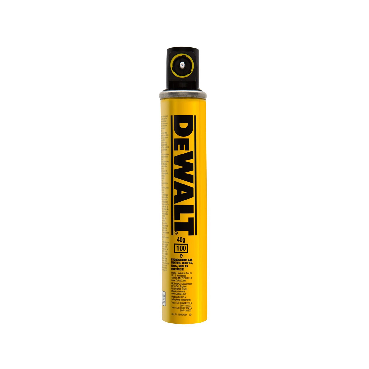 DeWALT DDF8450000 C6 TRAK-IT Bouteille de gaz